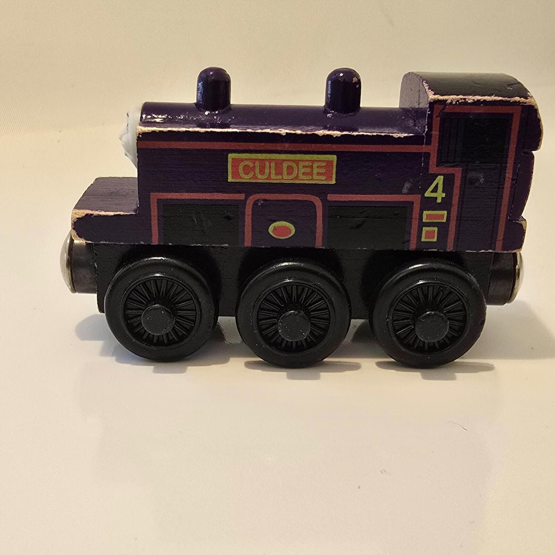 Thomas the Train Wooden Railway Culdee 4 Engine, Rare, Double-faced ...