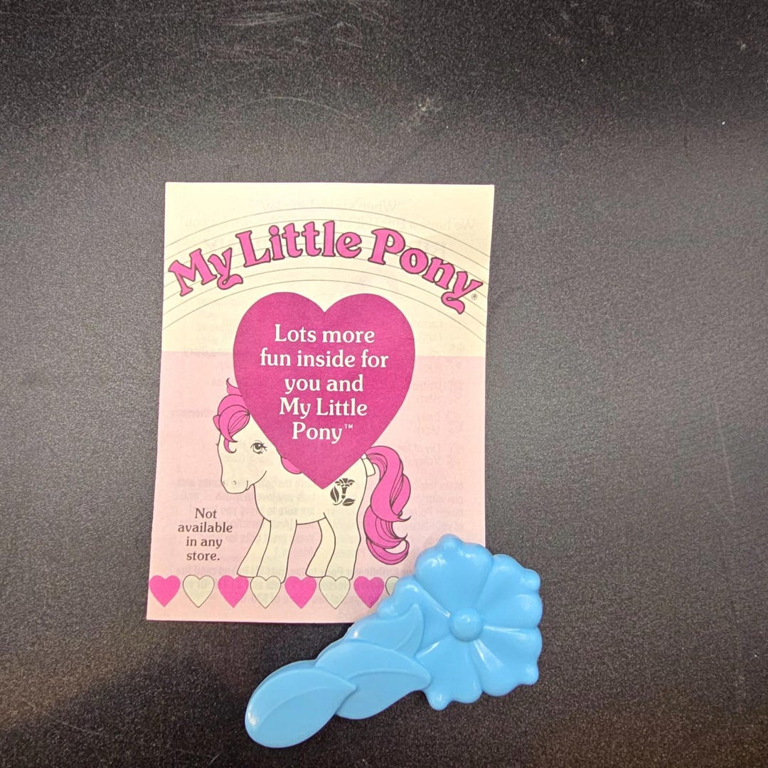 My Little Pony G1 Blue Flower Brush and MLP Fan Club Ephemera - Etsy