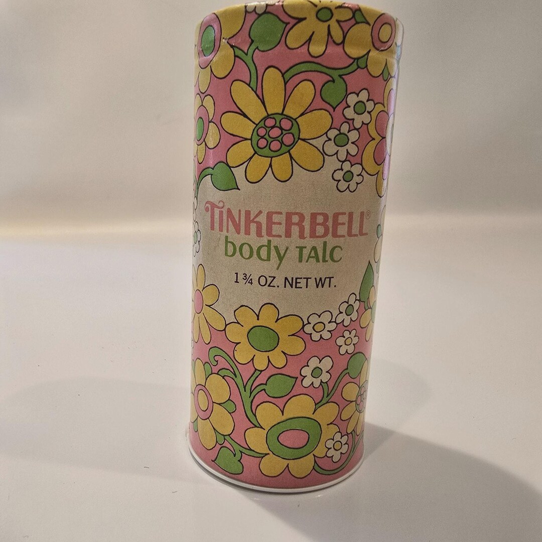 Vtg 1970s Tinkerbell Body Talc 1.75 Oz Canister – Mostly Empty Display ...