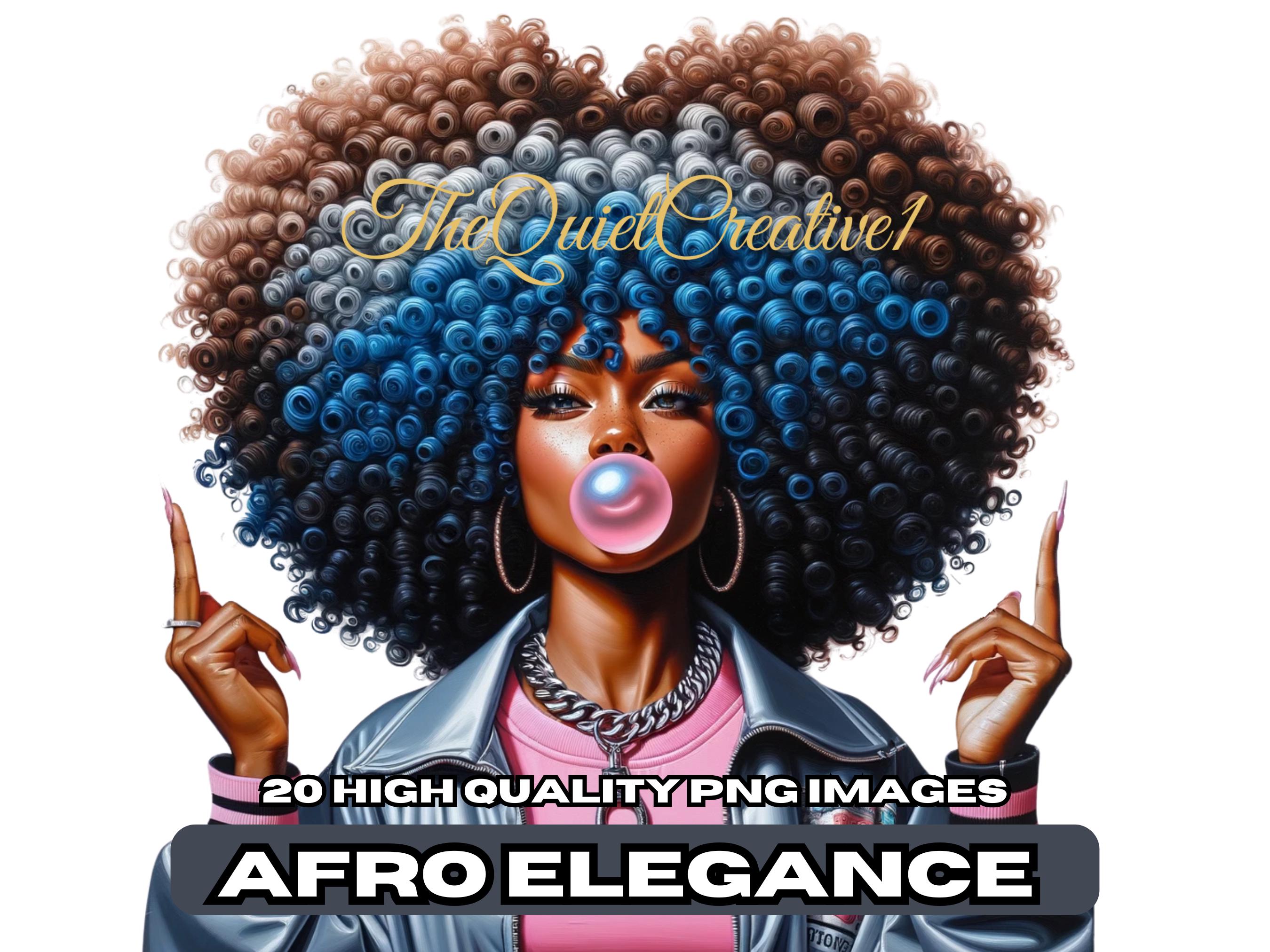 Clip Art Bundle| PNG | African American Women| Curly Afros ...