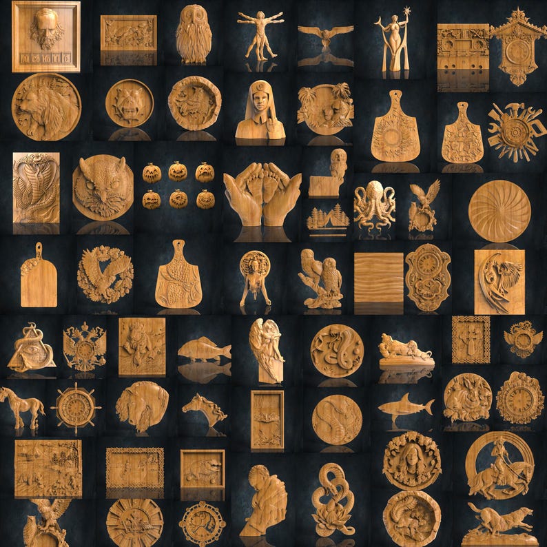 Mega Relief Pack - +8500 Stl Files for Cnc Router -mega Bundle ...