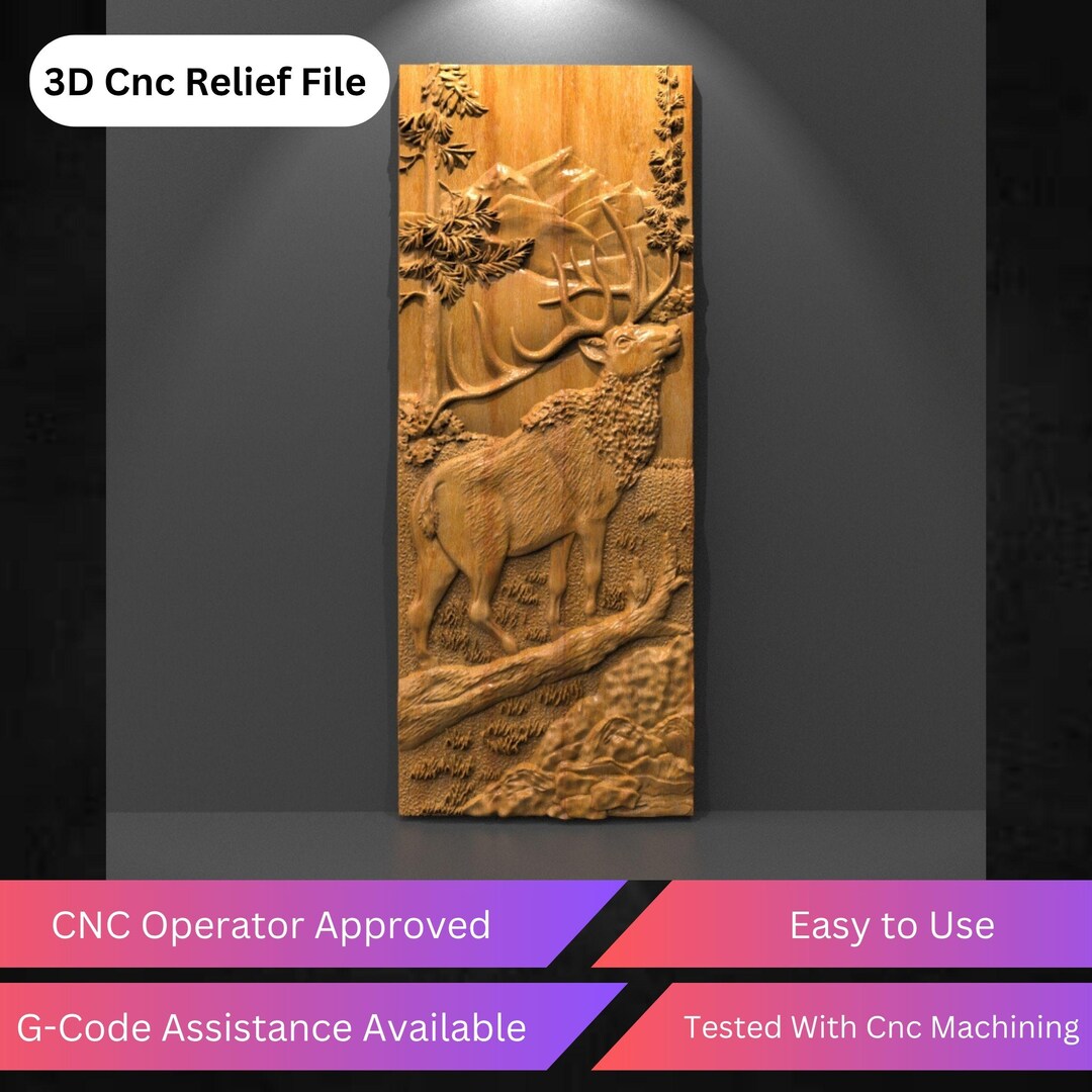 Deer 3D Cnc STL File, Stl Relief File for Cnc Router | Cnc Operator ...