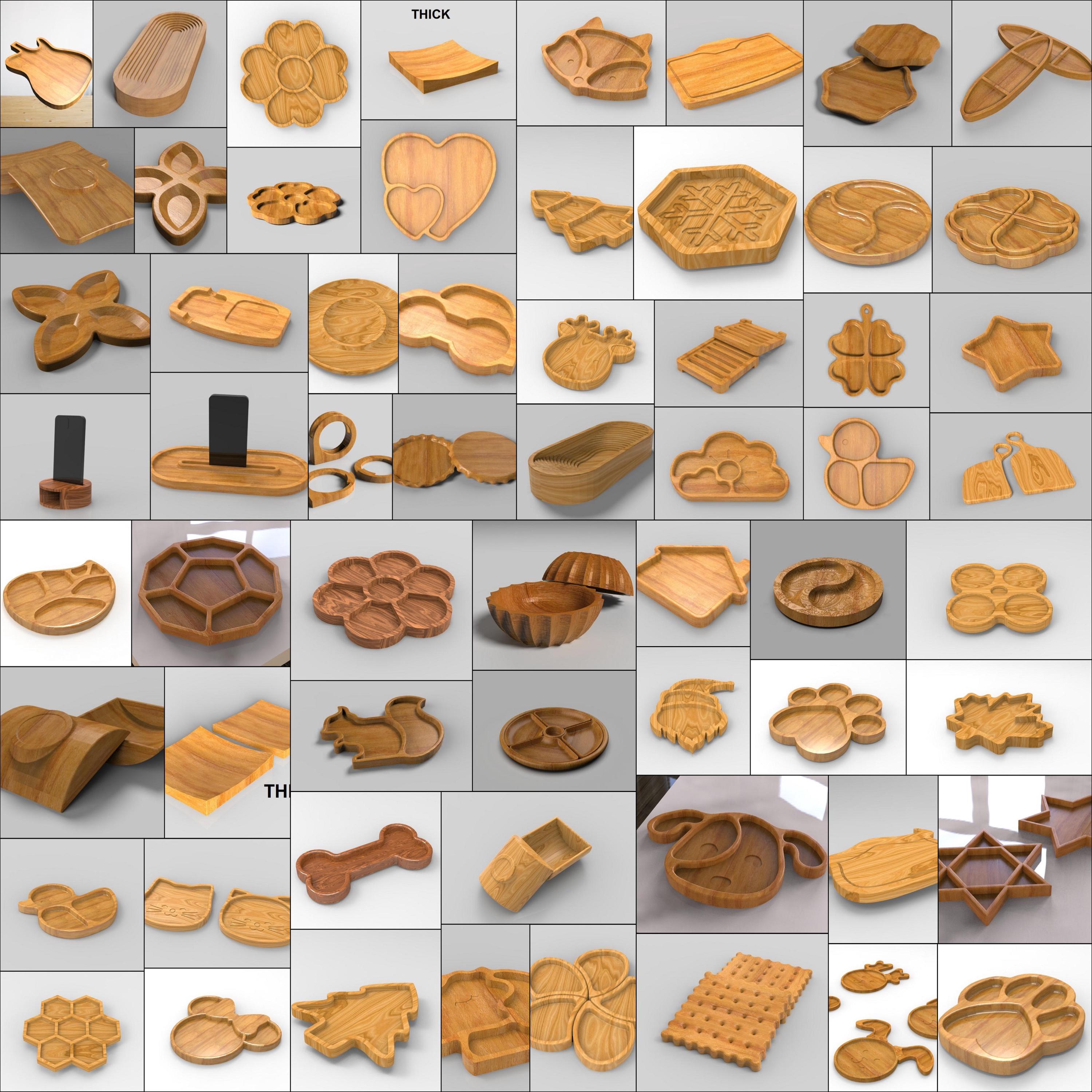 CNC Router Files Bundle – 250+ Dxf, Svg, Stl – Serving Plates ...