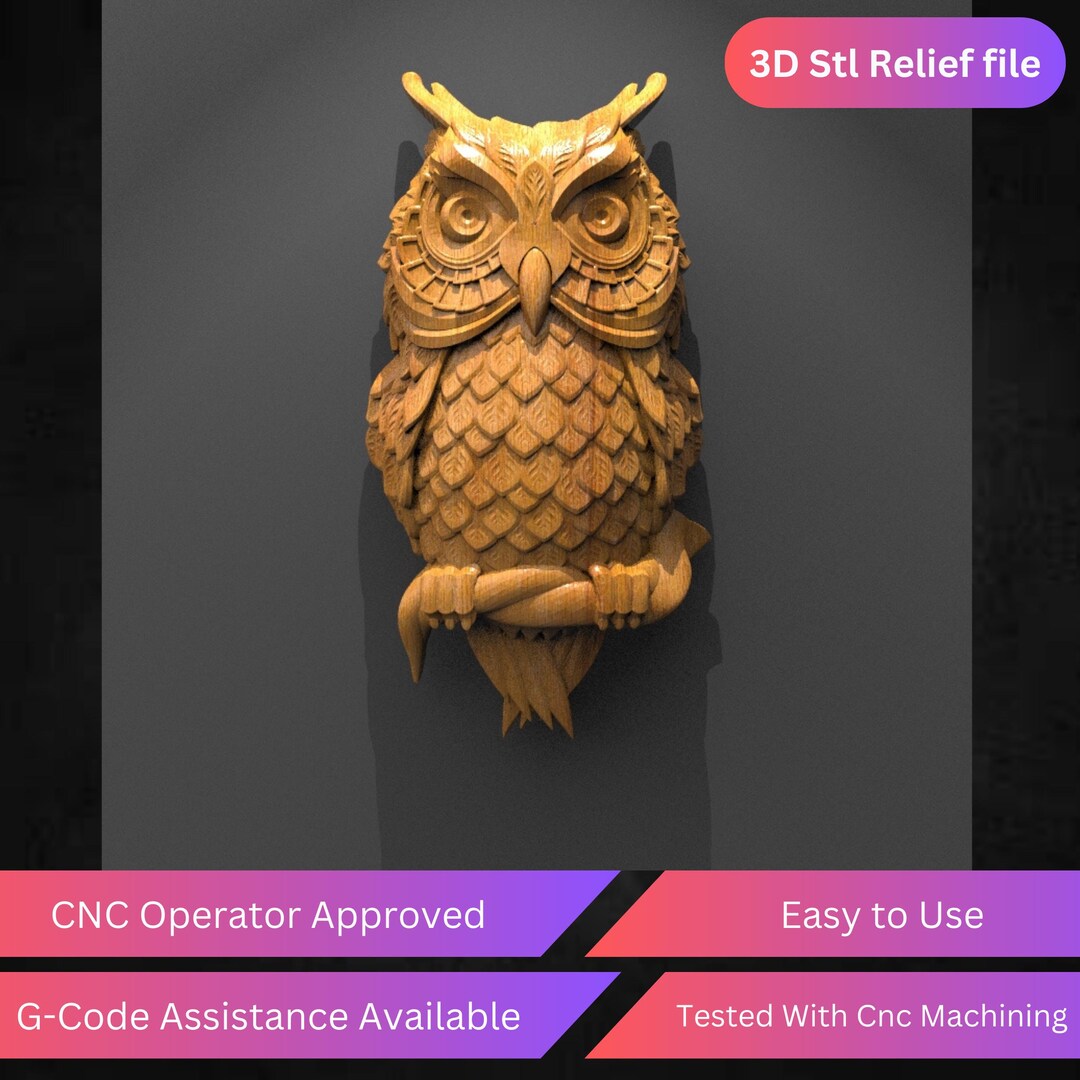 Owl Cnc Relief File, Stl File for Cnc Router | Cnc Operator Approved ...