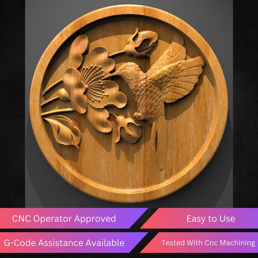 Bird and Flowers Cnc Router Files, Bas Relief, Stl File for Cnc Router ...