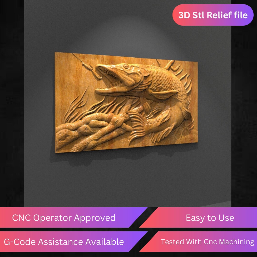 Fishing Cnc Relief File, Stl File for Cnc Router | Cnc Operator ...