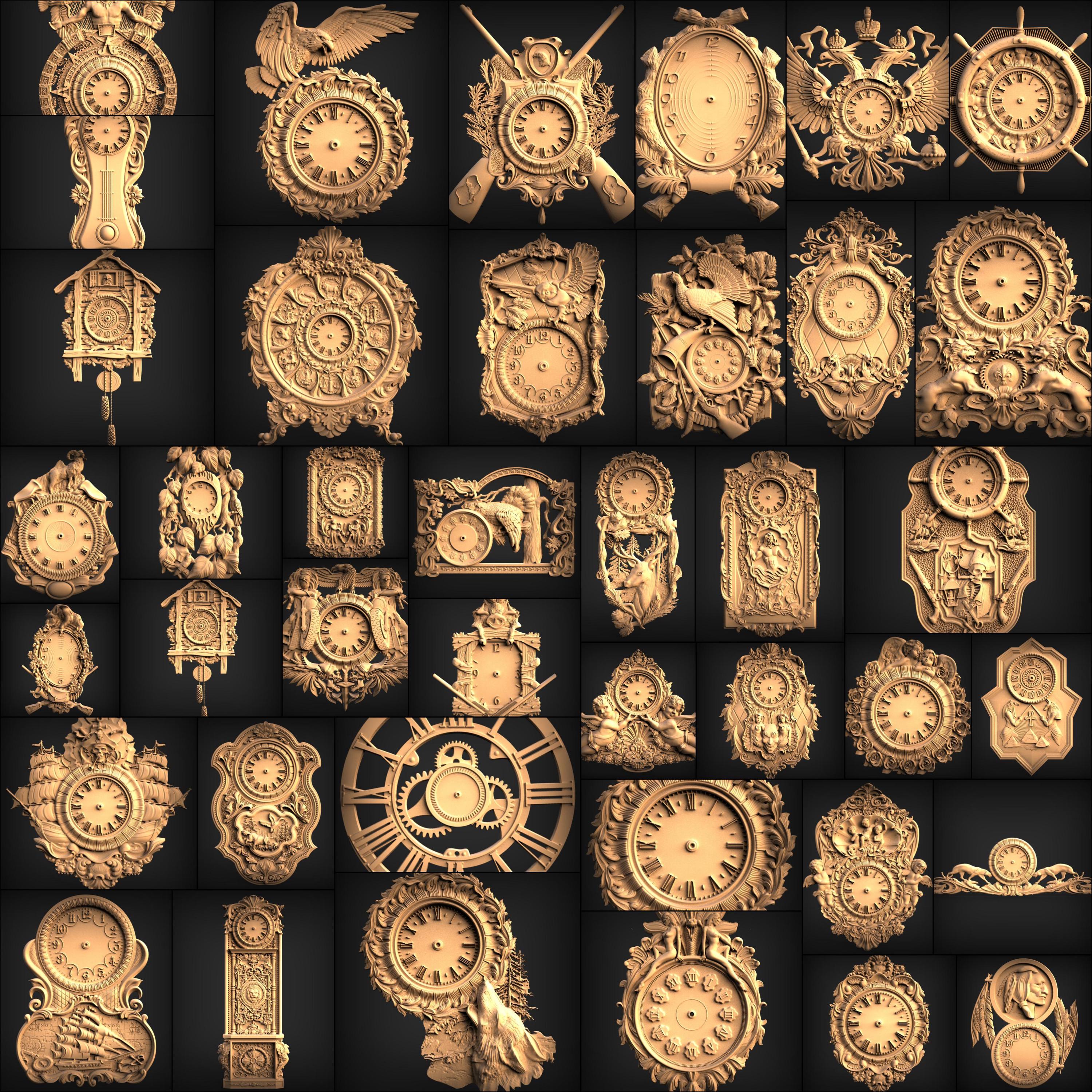 150+ Wall Clock CNC Router STL Files – 3D Relief Wall Art Bundle ...