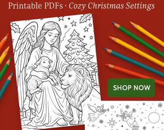 Catholic Coloring Book: 12 Printable Pages, Kids Religious Activity ...