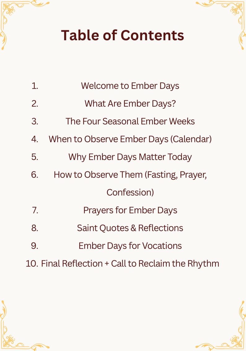 Ember Days Catholic Devotional Guide: Prayer, Fasting, Thanksgiving ...