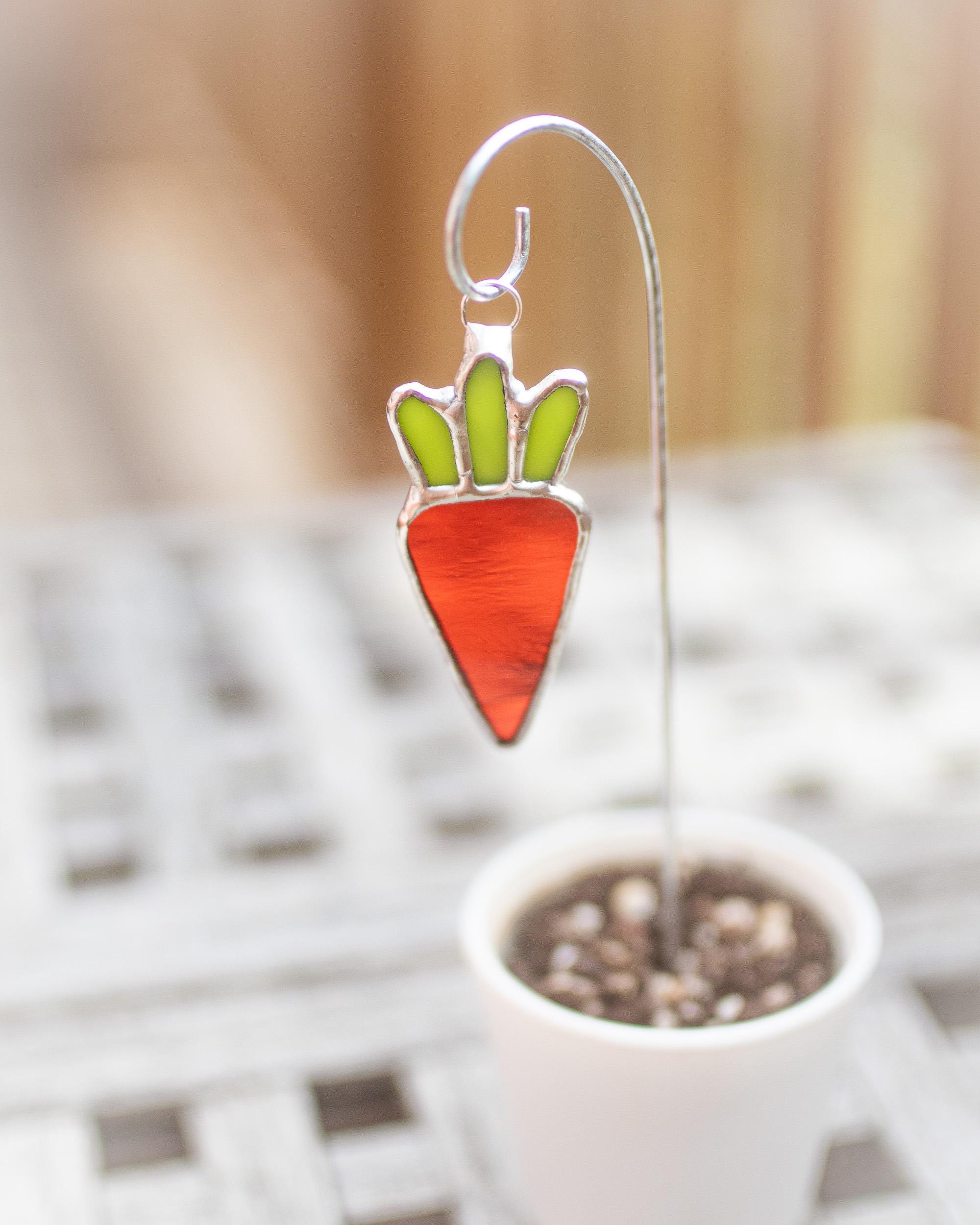 SET OF THREE Stained Glass Garden Markers | Carrot | Potato | Beetroot ...