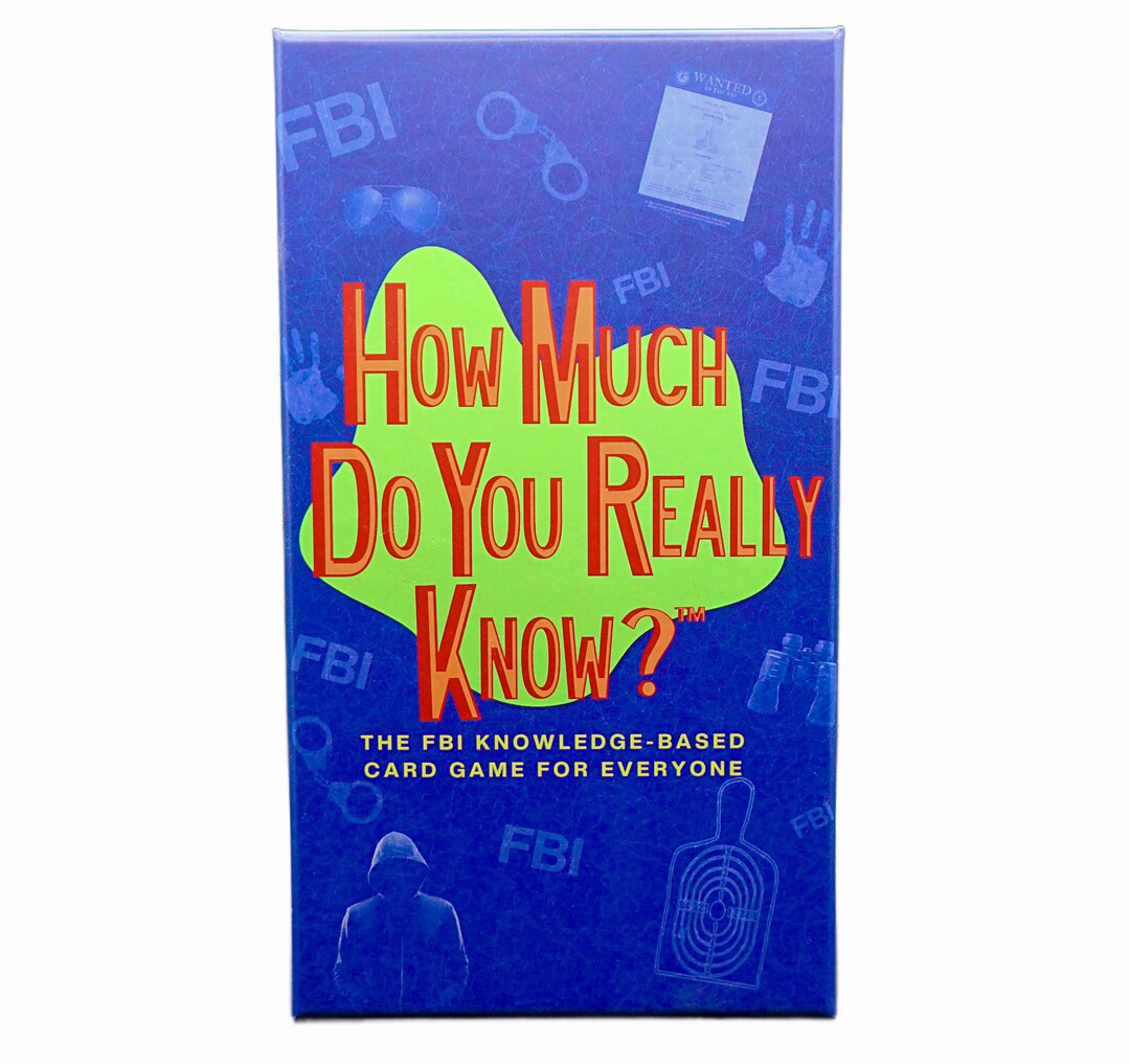 How Much Do You Really Know?- the FBI Card Game, FBI Trivia, FBI ...