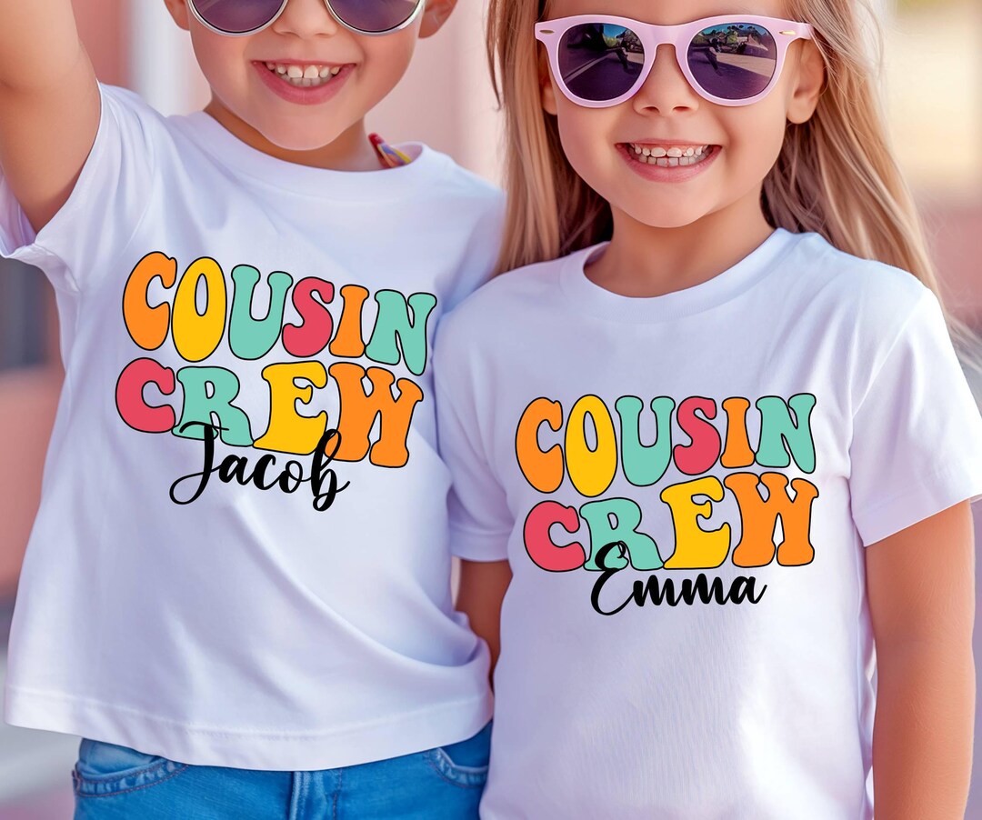 Personalized Groovy Cousin Crew Kids Shirt, Custom Cousin Crew Shirts, Matching Cousins Shirt ...