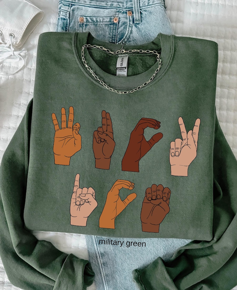 F*ck ICE Hand Sign Language Sweatshirt: Protect Immigrants No Human is ...