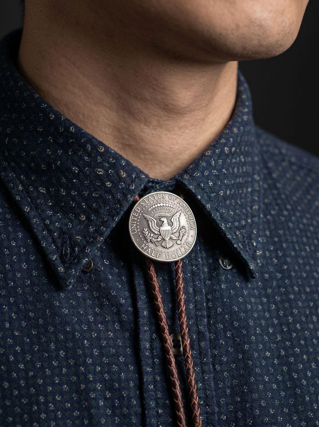 Vintage Bolo Tie Made of Old American Coins, Suitable for Daily Wear or ...