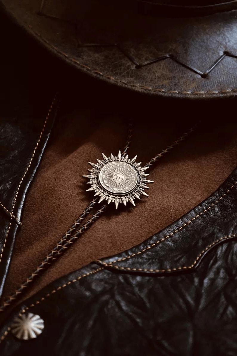 Retro Coin Cowboy Bolo Tie - Western Gifts for Him Leather Cowboy ...