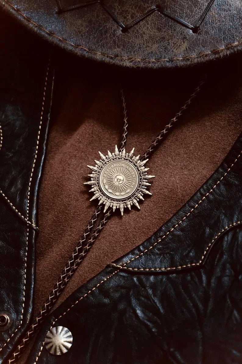 Retro Coin Cowboy Bolo Tie - Western Gifts for Him Leather Cowboy ...