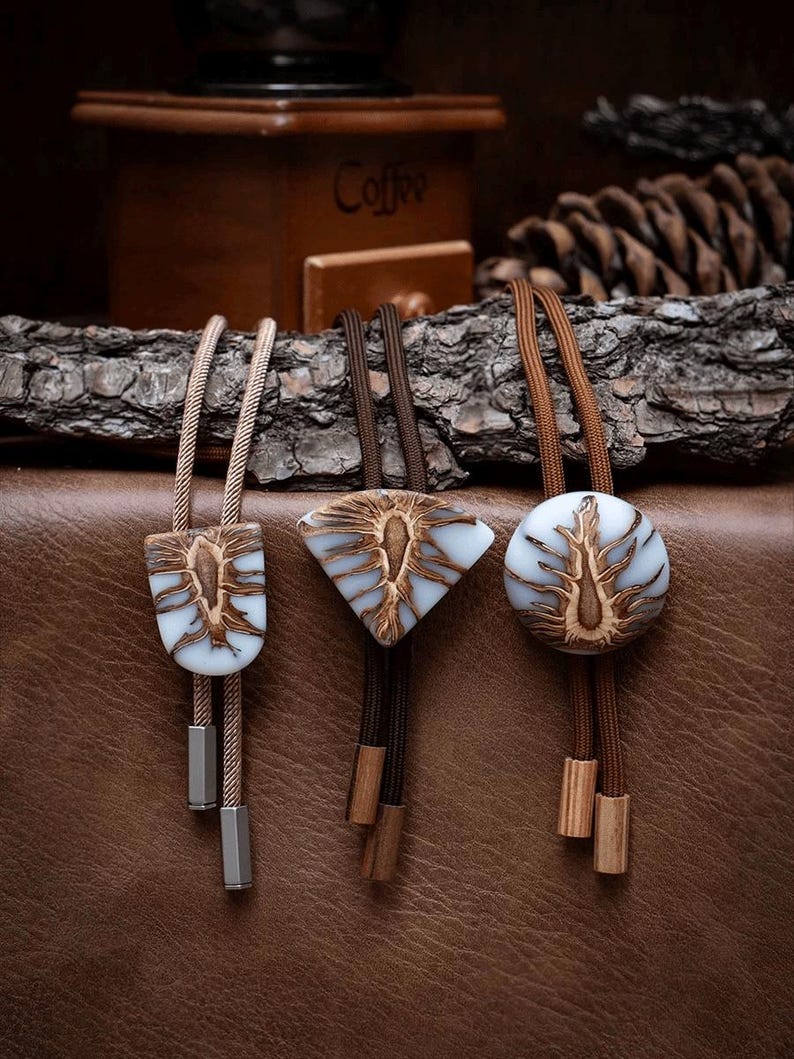 Original Bolo Tie Made From Pine Cone Natural Western Mens Bolo Tie ...