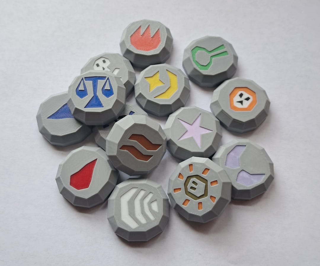 OSRS Rune Magnets - 3D Printed Fridge Magnets - Old School Runescape ...