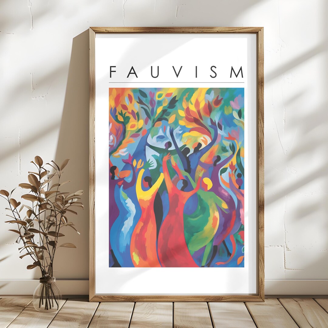 The Dance. Abstract Fauvism Inspired Painting, Instant Digital Download ...