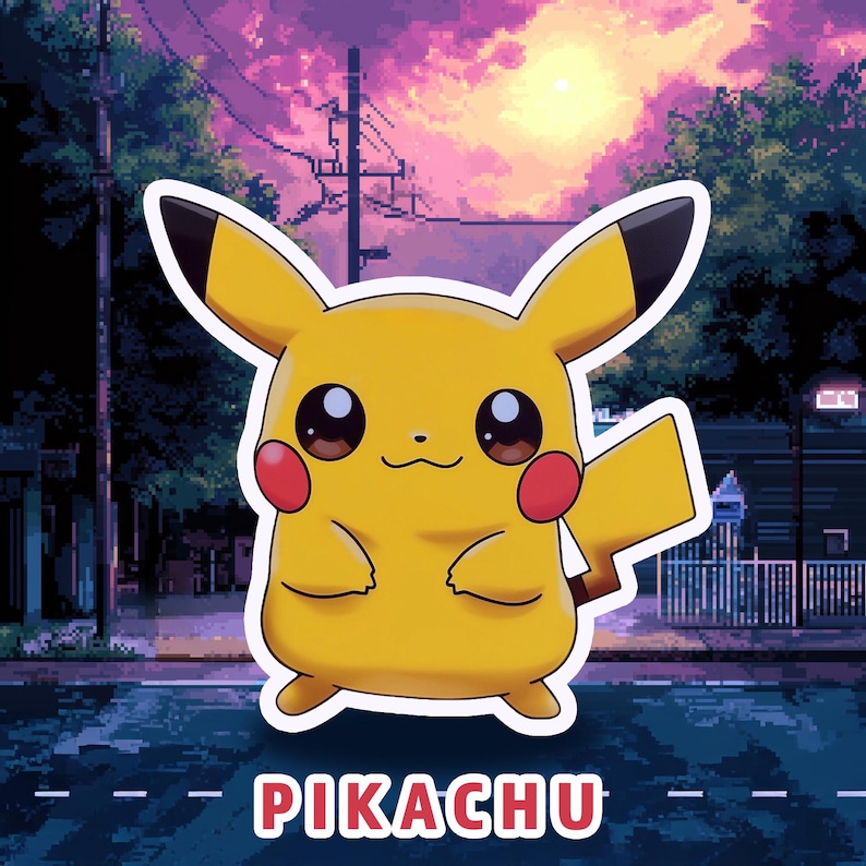 Pikachu Clipart, Pokemon Sticker, Transparent PNG (digital Download) - Etsy