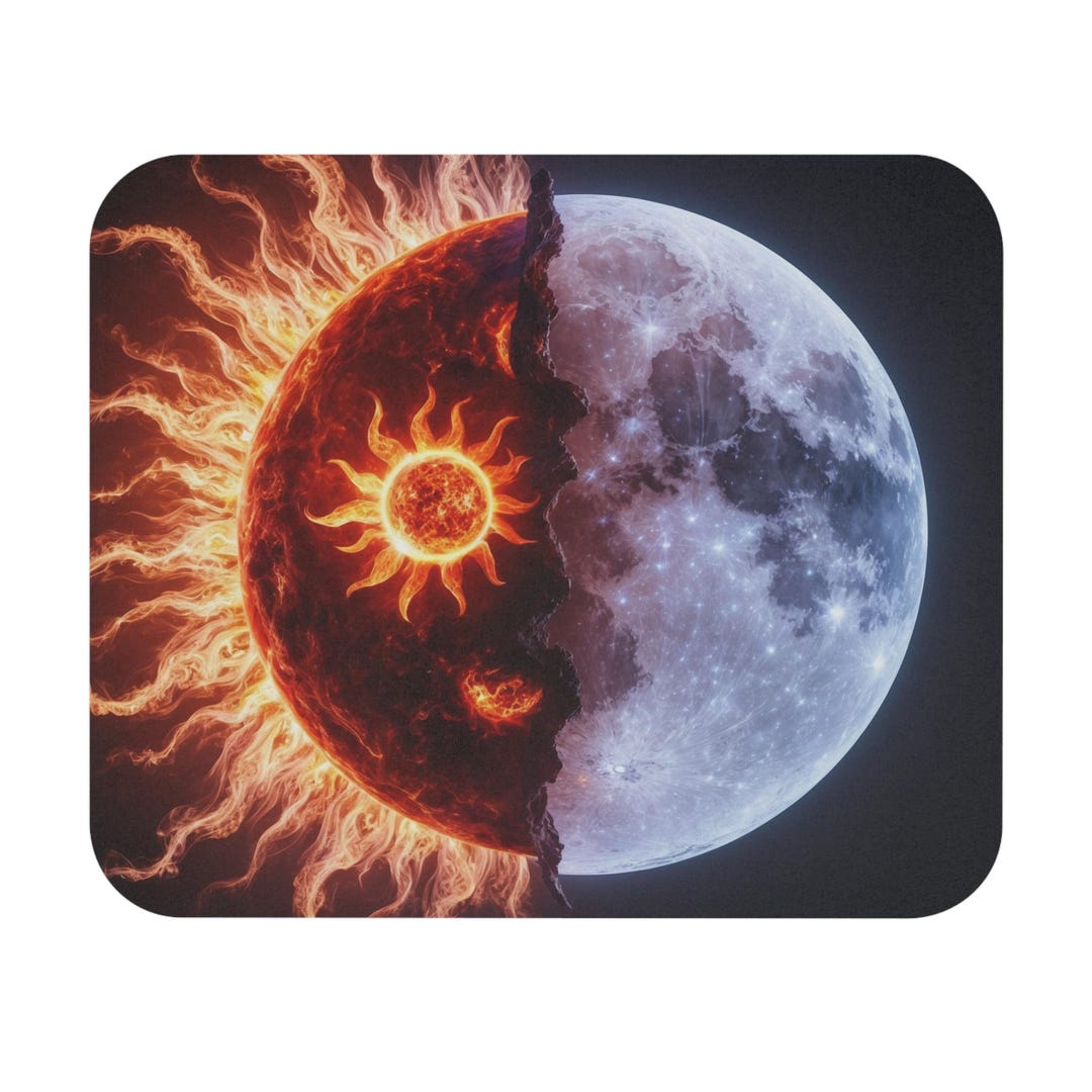 Sun and Moon Mouse Pad - Cosmic Desk Accessory, Perfect Gift for ...