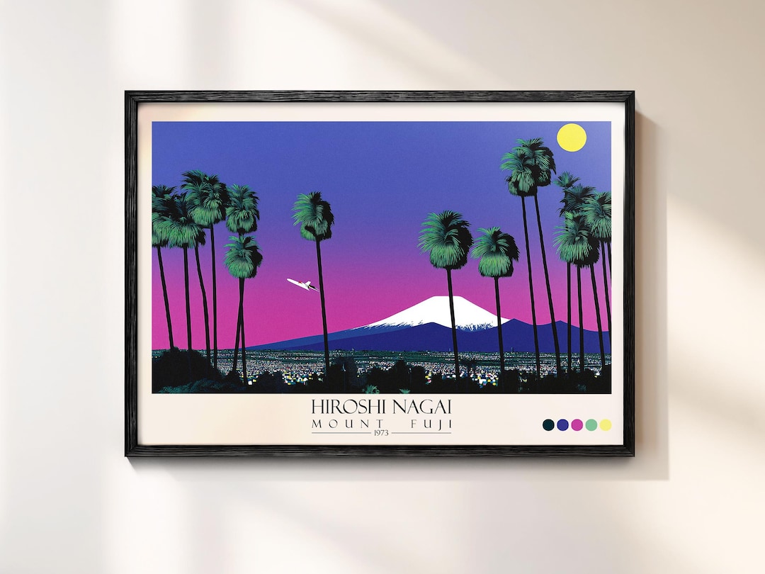 Hiroshi Nagai Mount Fuji Print: Japanese Retro Wall Art - Etsy