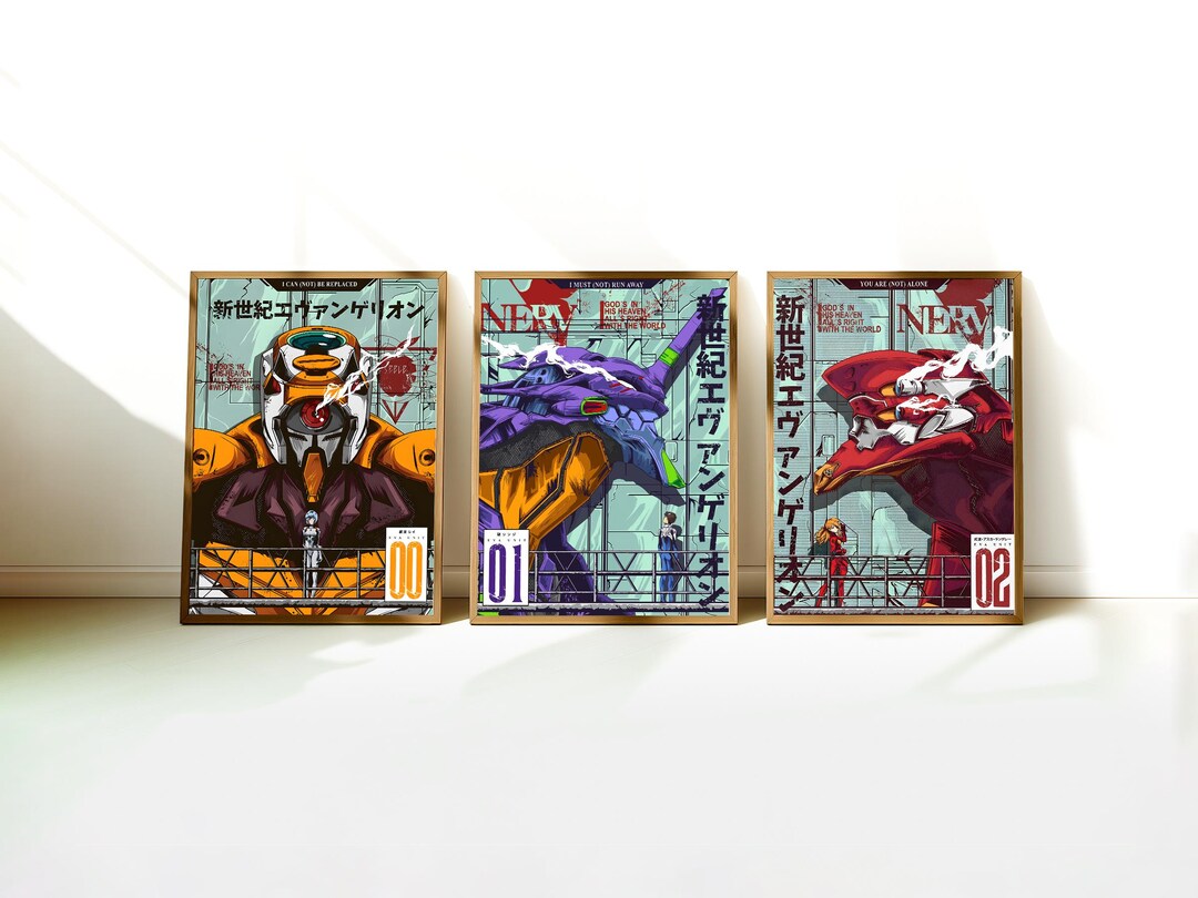 Neon Genesis Evangelion Anime Poster, Anime Print, Anime Gifts, Manga ...