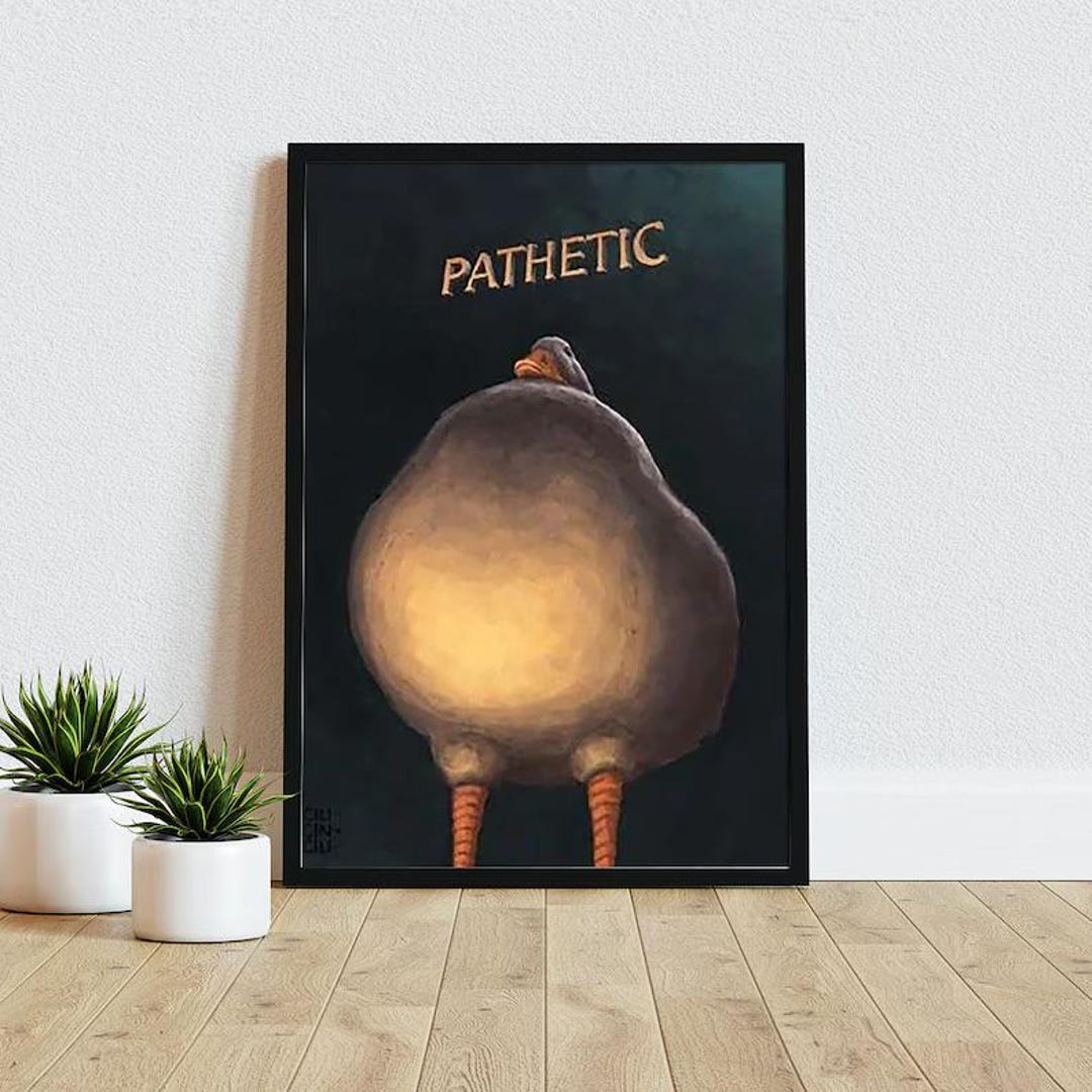 Pathetic Duck Canvas Wall Art, Pathetic Duck Poster, Funny Canvas Wall ...