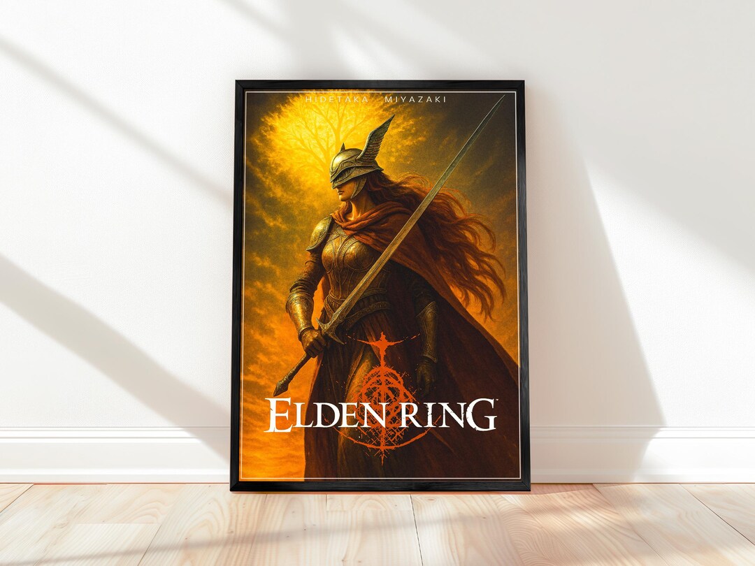 Elden Game Poster, Elden Video Game Art, Gamer Room Decor, Elden Canvas ...