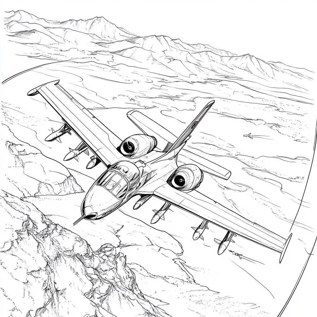 10 Fighter Pilot Themed Coloring Printables- Instant Download. - Etsy