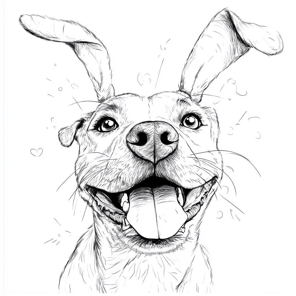 Easter Dog Coloring Printable- Instant Download - Etsy