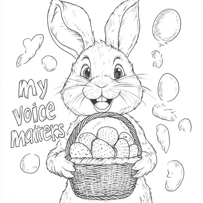 5 Easter Themed Positive Affirmations Kids Coloring Printables - Etsy