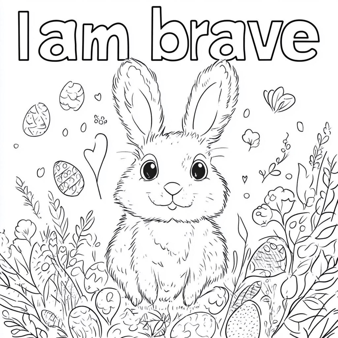 5 Easter Themed Positive Affirmations Kids Coloring Printables - Etsy