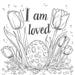 5 Easter Themed Positive Affirmations Kids Coloring Printables - Etsy