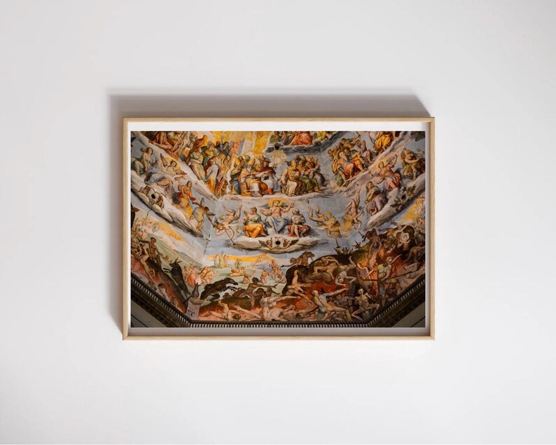 Florence Duomo - Renaissance Heaven and Hell Fresco Print - Religious ...