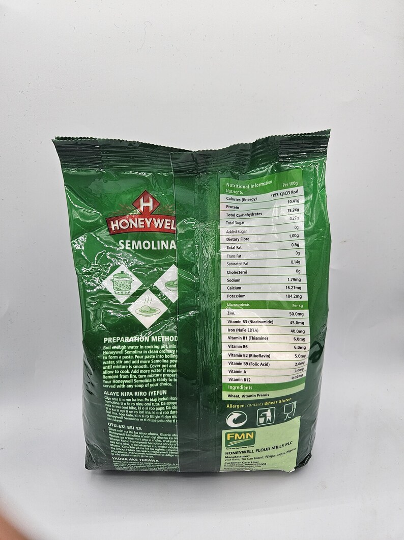 Honeywell Semolina 1kg - Etsy