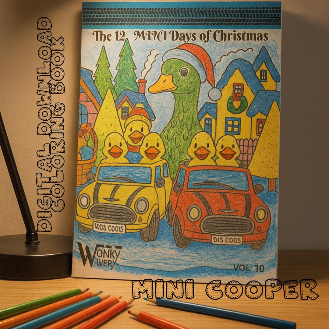 12 MINI Days of Christmas Coloring Book | Holiday Printable | Digital ...