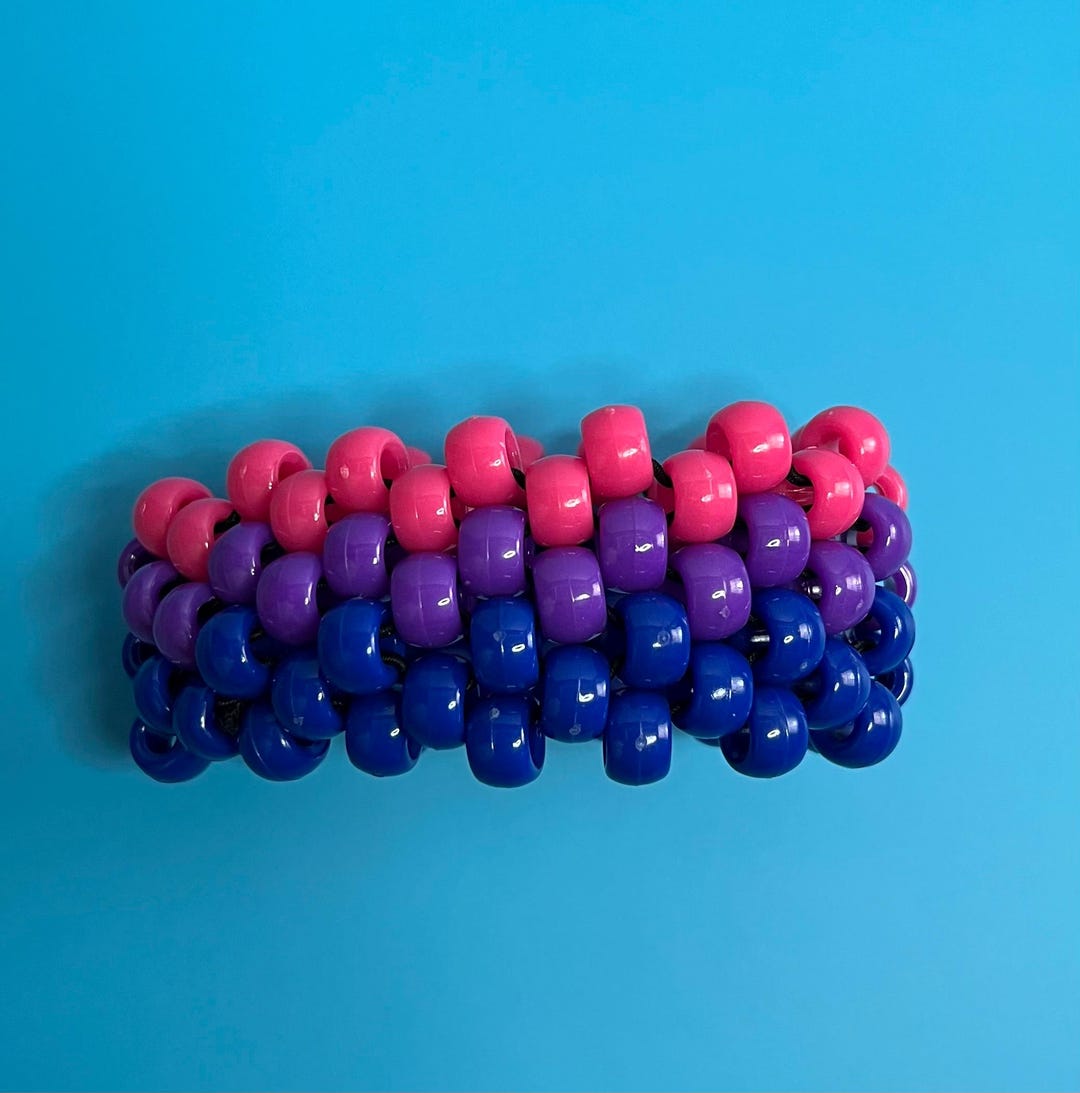 Multi-stitch Bisexual Kandi Cuff - Etsy