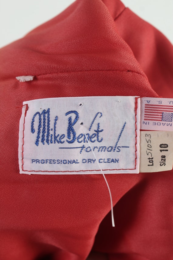 Mike Benet Formals Red Chiffon Dress Vintage 60s Holi… - Gem