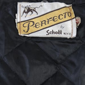 Schott Perfecto Black Leather Motorcycle Jacket Size 44 - Etsy