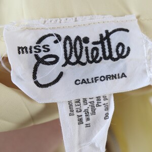 Miss Elliette Yellow Chiffon Dress, Long Draped Full Skirt, Cocktail ...