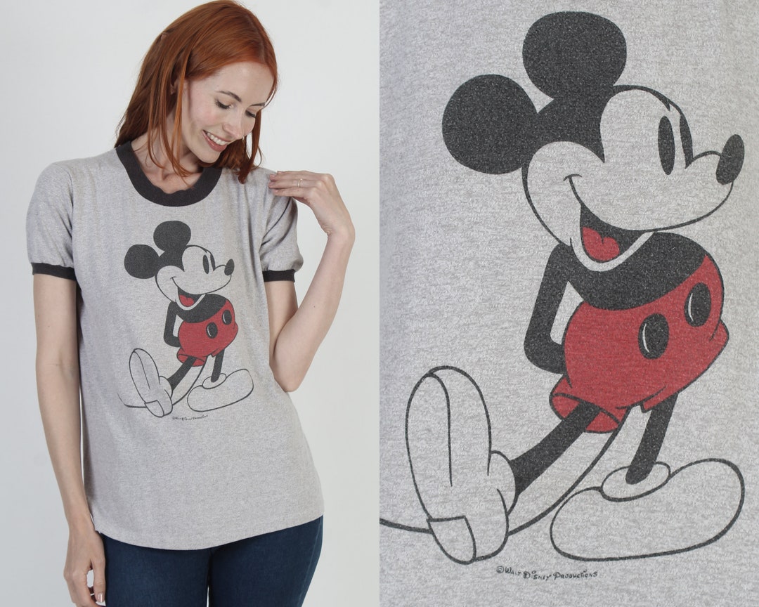 Tropix Togs Mickey Mouse T Shirt Heather Grey Disneyland Cartoon Tee ...