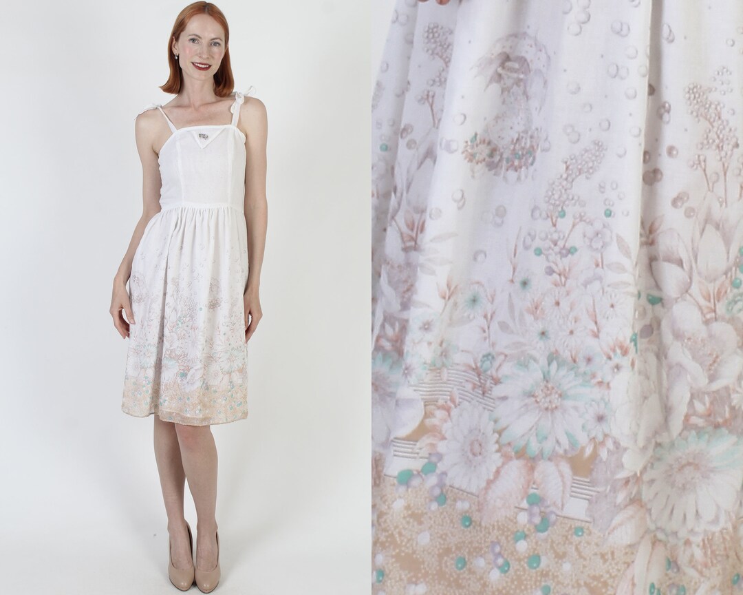 Colonial Landscape Dress, Victorian Toile Print, Edwardian Portrait ...