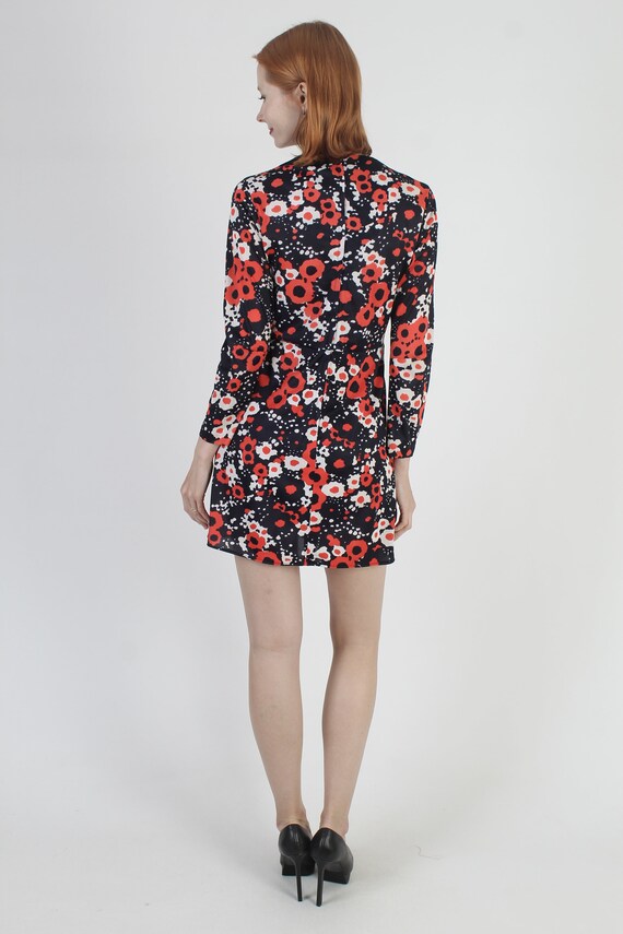 60s Psychedelic Micro Mini Dress Trippy Bright Color … - Gem