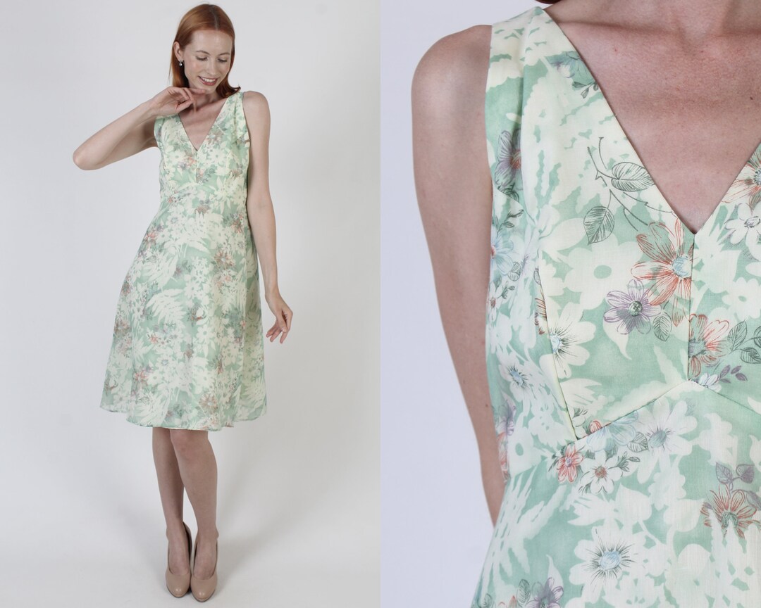 70s Prairiecore Halter Dress, Shadow Floral Prairie Style, Picnic Open ...