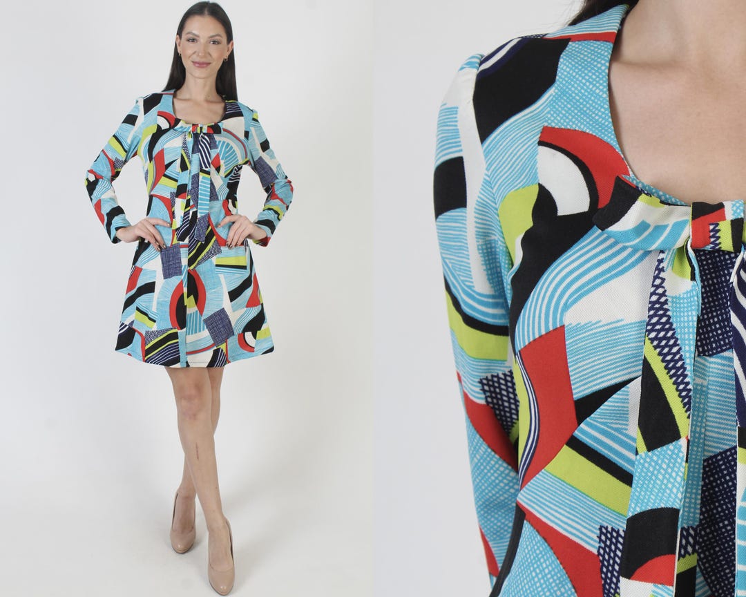 Go Go 60s Micro Mini Dress, Vintage 70s Hippie Print Sundress, Short ...