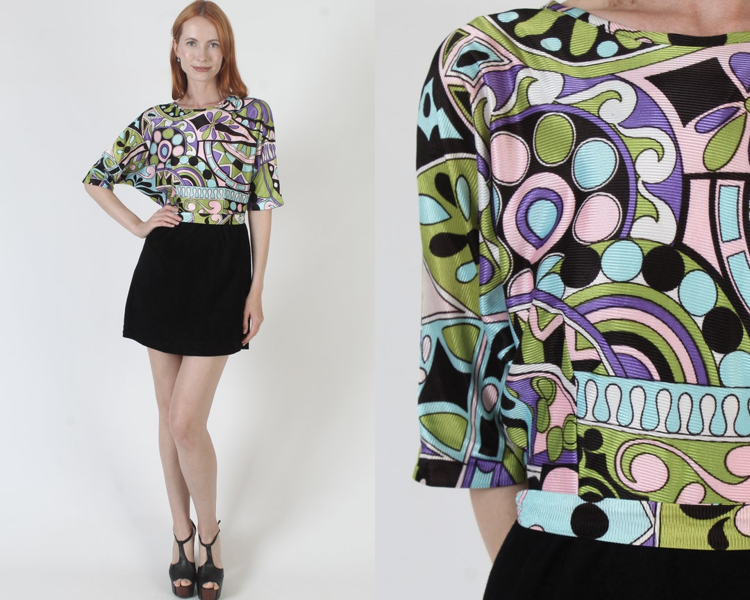 60s Scooter Dress, Mod Mini With Matching Belt, Vintage Mod Style ...