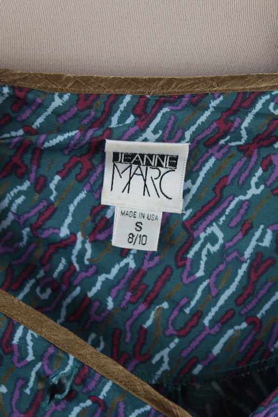 Vintage Jeanne Marc Designer 80s Leaf Nature Baggy Dr… - Gem