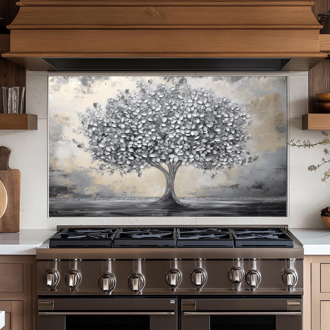 Tree of Life Kitchen Backsplash Panel,stove Back Cover,glass Splashback ...