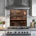 Copper Bar Stove Backsplash, Tempered Glass Kitchen Panel, Rustic Cabin ...